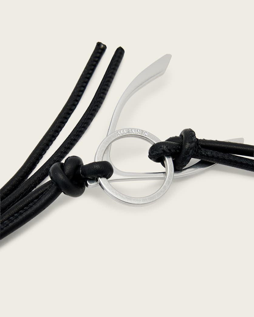 Metal Wishbone Bag Charm Black/Silver | ALLSAINTS